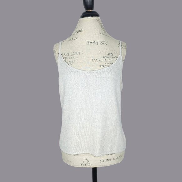 St. John | Tops | Vintage St John Silver Gray Top Large Knit | Poshmark
